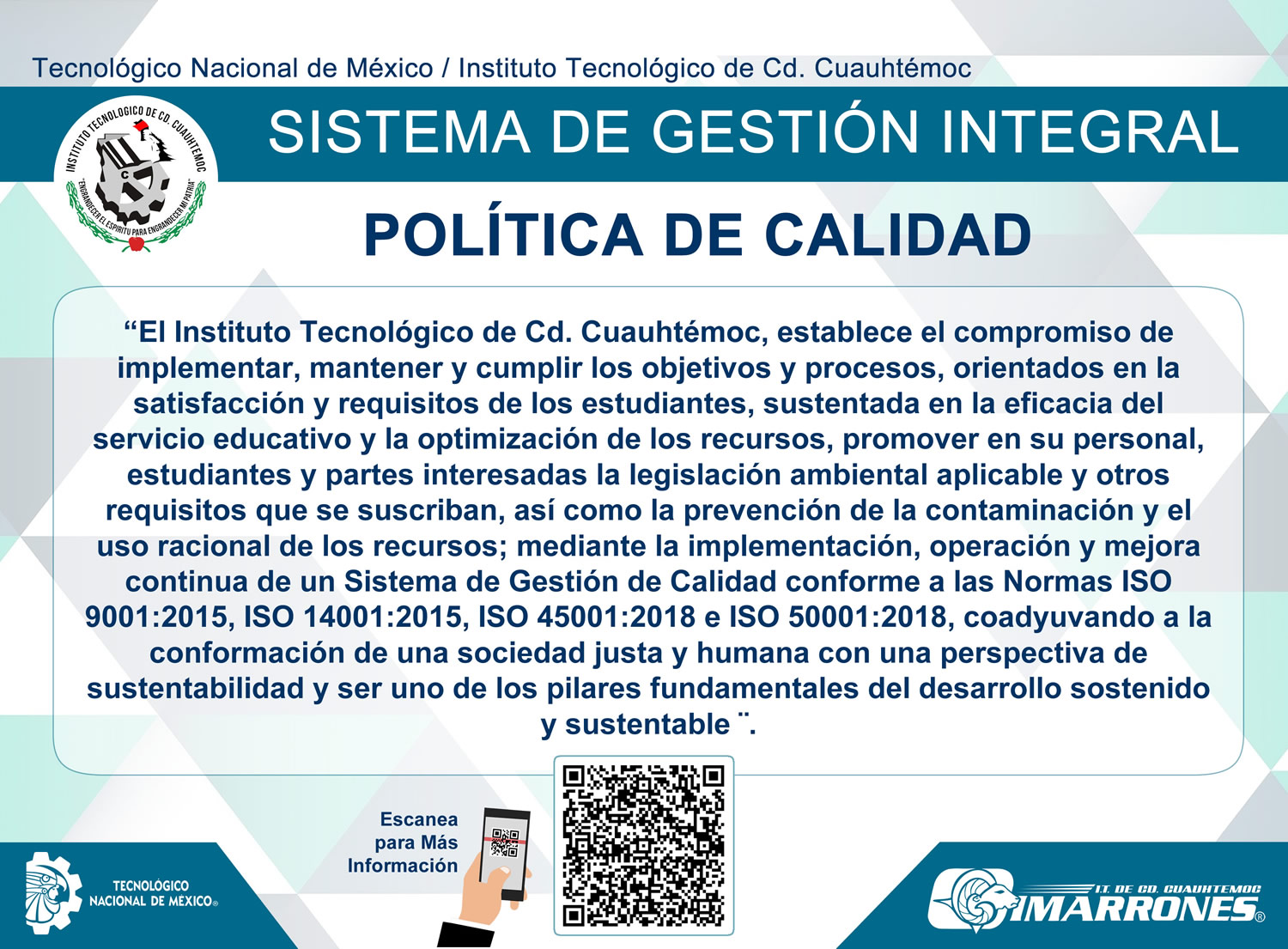Politica SGI – Tecnológico Nacional de México